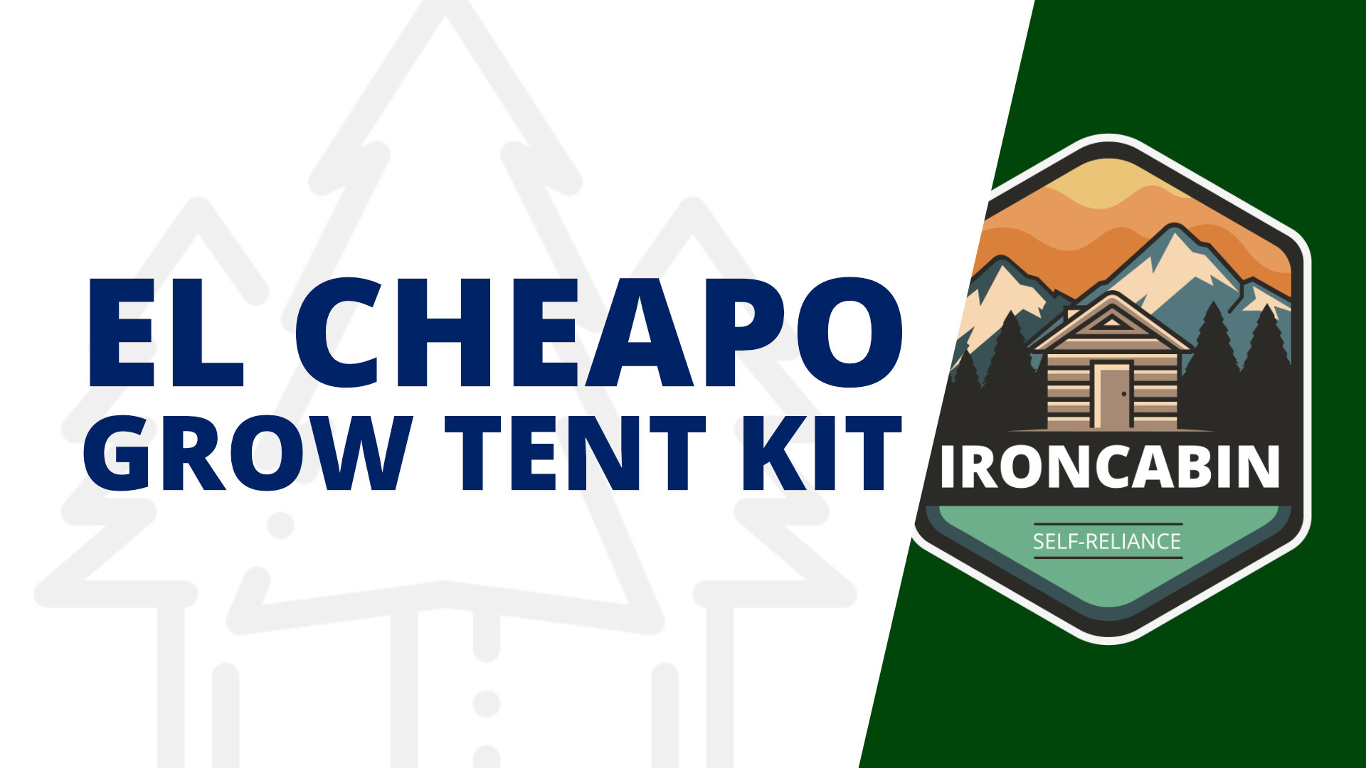 Best El Cheapo Grow Tent Kit - IronCabin